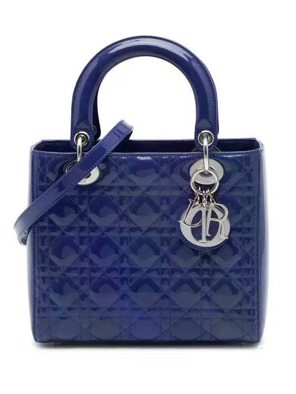 Dior 2015 Medium Patent Cannage Lady Satchel