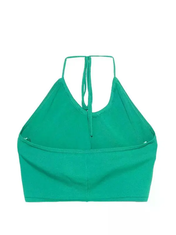 Liviana Conti Halterneck Cropped Top - Green