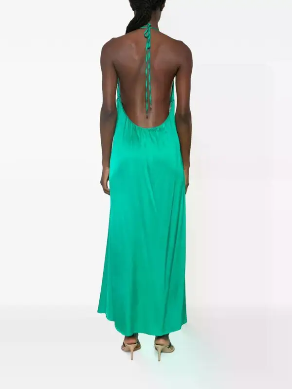SIMONA CORSELLINI Halterneck Backless Maxi Dress