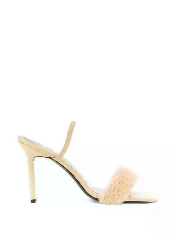 By Far Ada Shearling-trim Sandals