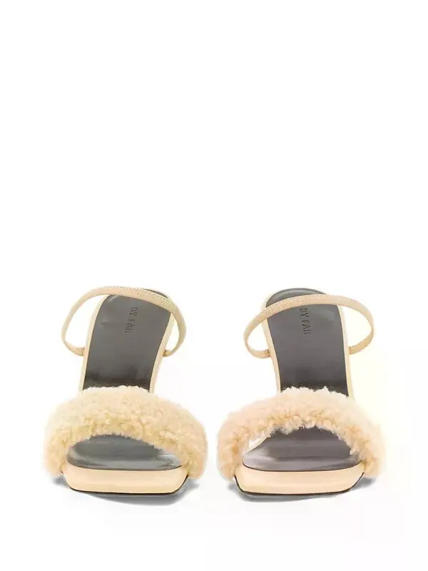 By Far Ada Shearling-trim Sandals