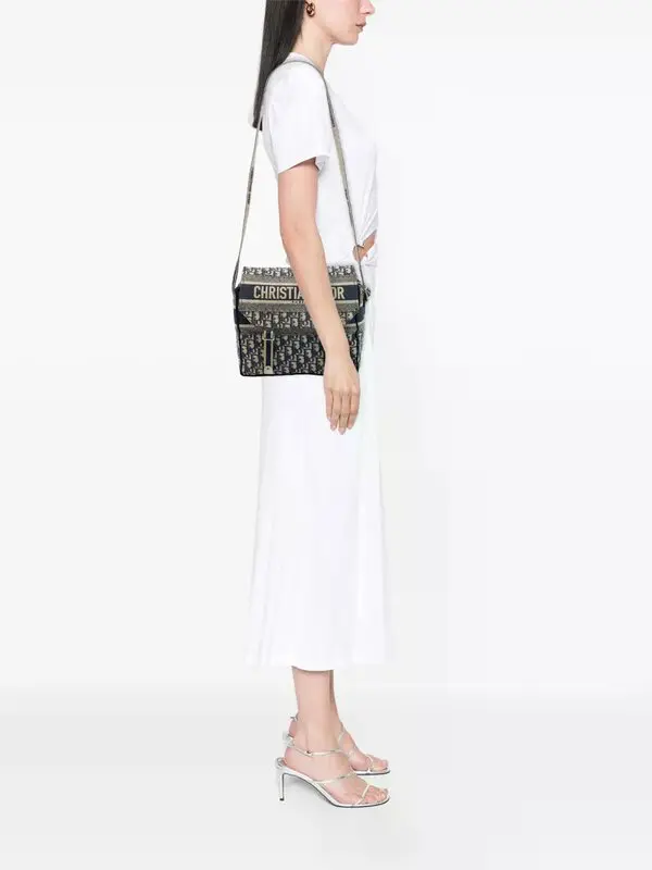 Dior 2019 Medium Oblique Embroidered Canvas Diorcamp Messenger Bag Crossbody Bag