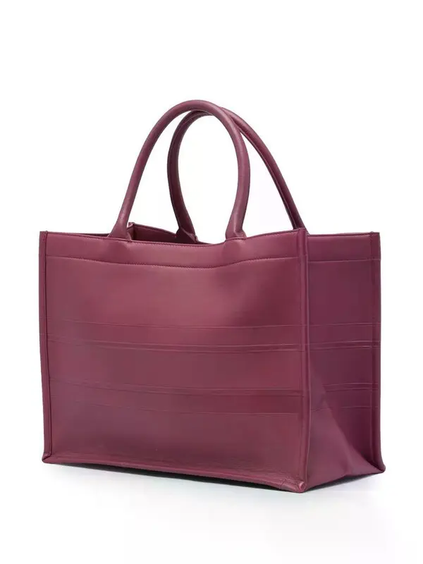 Dior 2020 Medium Embossed Leather Book Tote Bag