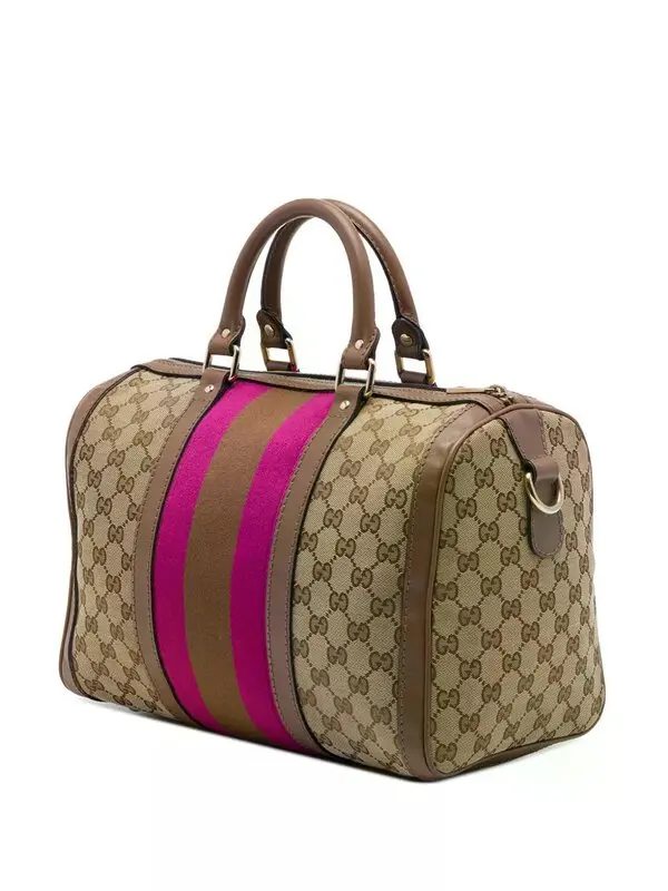 Gucci 2016-2026 Medium Gg Canvas Web Joy Boston Bag Satchel