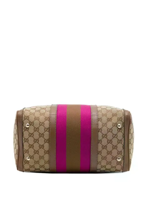 Gucci 2016-2026 Medium Gg Canvas Web Joy Boston Bag Satchel