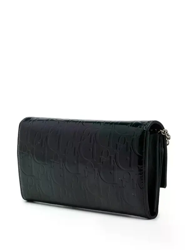 Dior 2007 Oblique Patent Leather Wallet On Chain Crossbody Bag