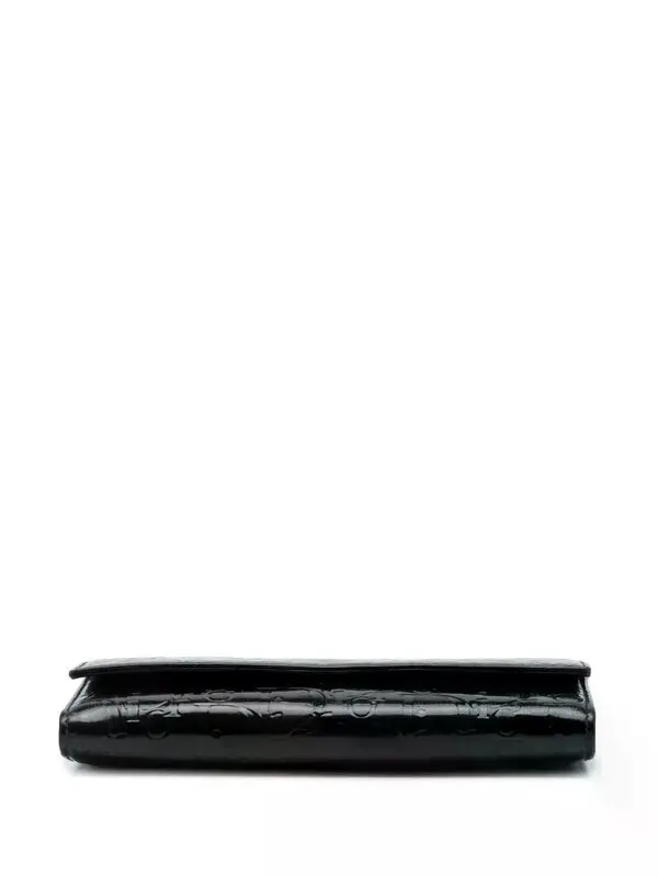 Dior 2007 Oblique Patent Leather Wallet On Chain Crossbody Bag