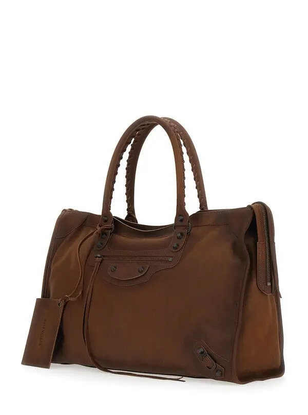 Balenciaga Le City' Brown Large Handbag - Multicolor