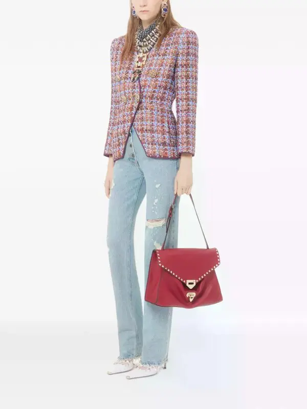 Valentino Garavani Rockstud Maxxing Medium Shoulder Bag In Smooth Calfskin