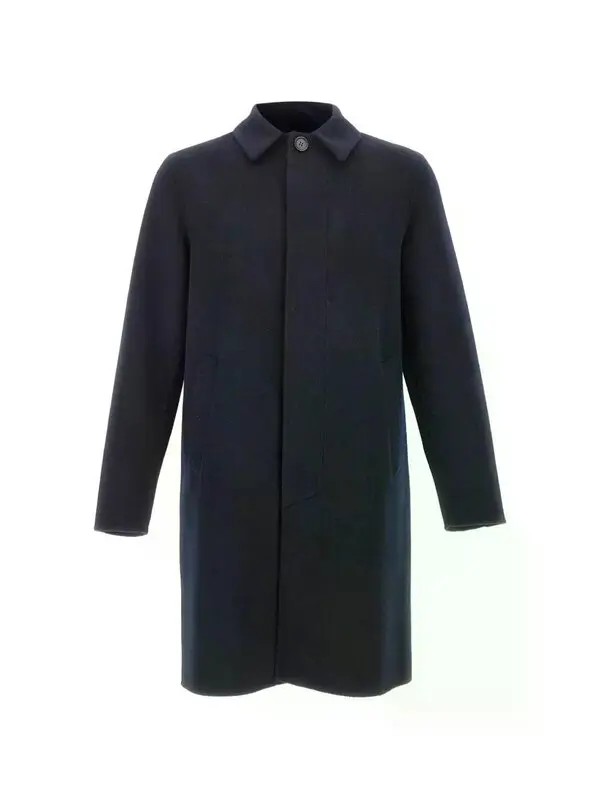 Aspesi Single-breasted Wool Coat - Blue