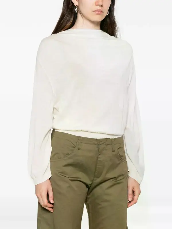 Liviana Conti Boat-neck Long-sleeve Knitted Bodysuit