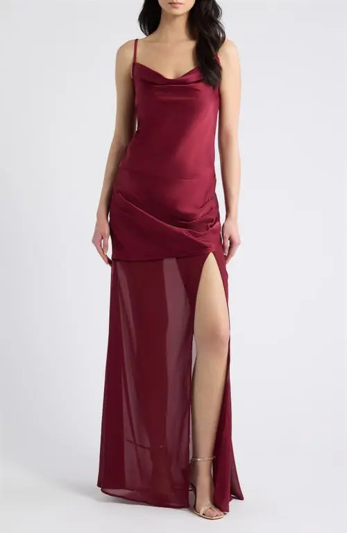 HELLO MOLLY Nighttime Spark Maxi Gown - Red