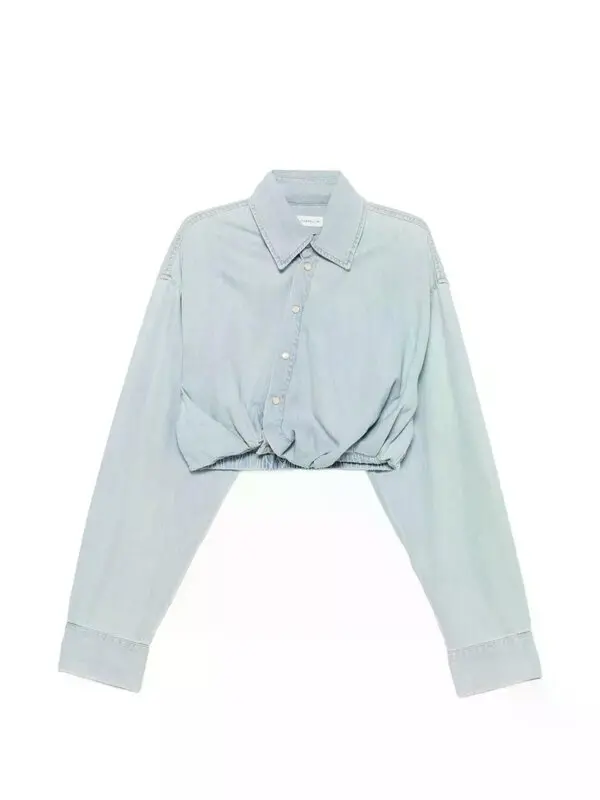 SIMONA CORSELLINI Cropped Denim Shirt