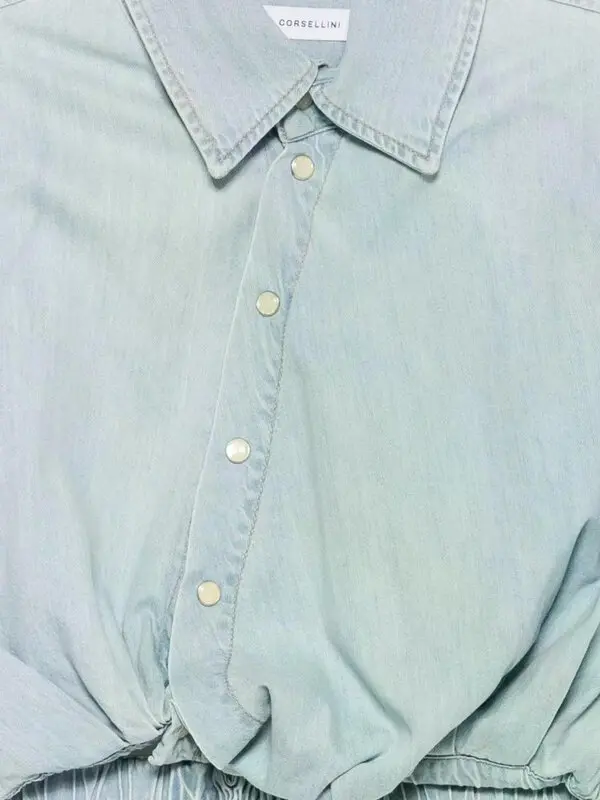 SIMONA CORSELLINI Cropped Denim Shirt