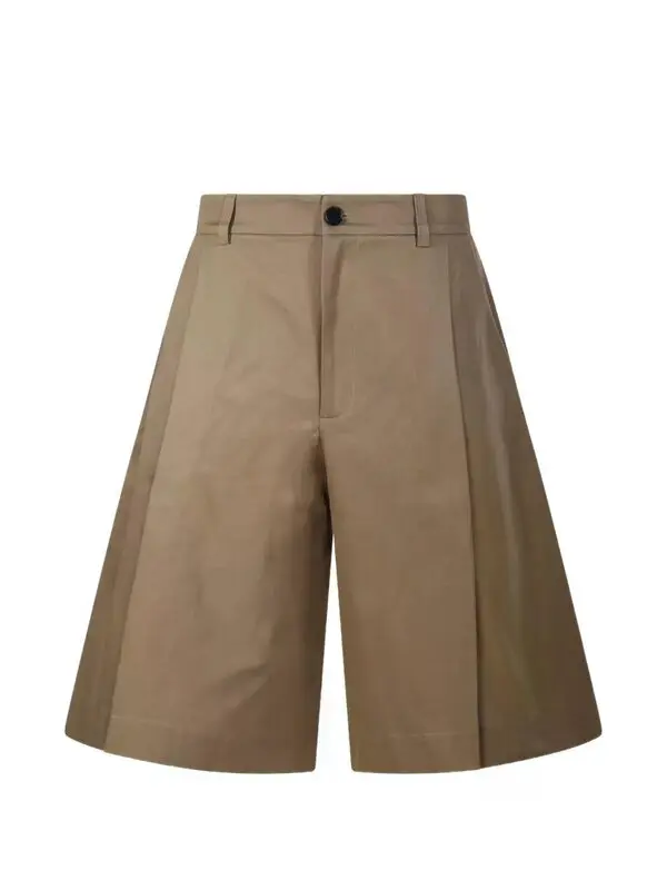 Sibel Saral Pleated Bermuda Shorts - Neutrals