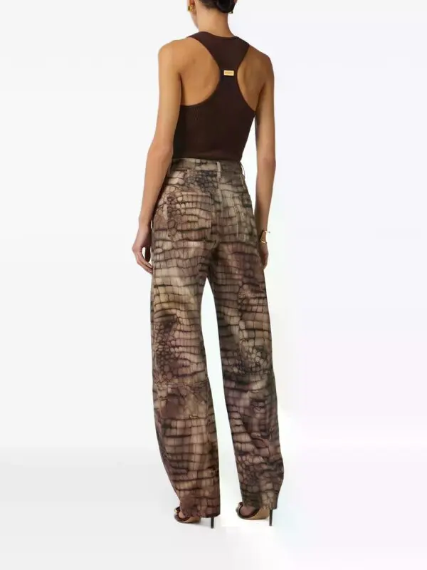 Elisabetta Franchi Crocodile-print Trousers