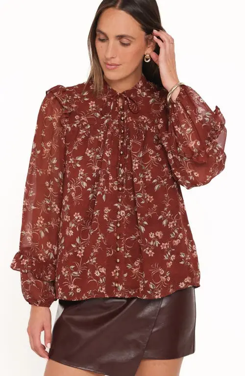 PETAL & PUP Elanira Ruffled Floral Top