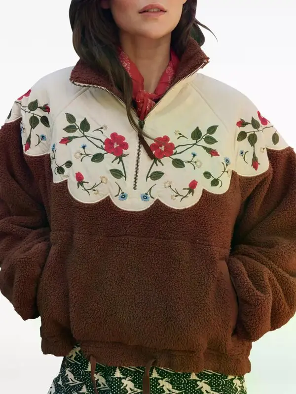 The Great. The Plush Wildflower Sweatshirt