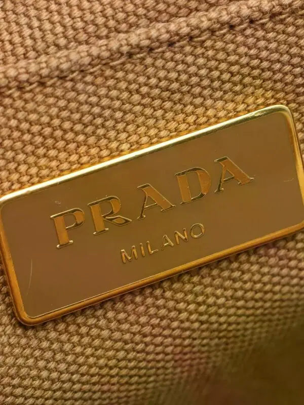 Prada 2013-2026 Large Canvas Canapa Logo Tote Satchel