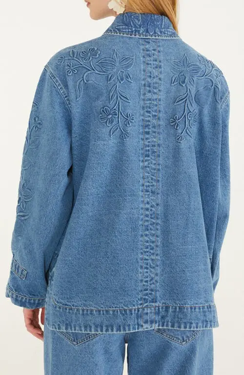 Farm Rio Garden Tiles Embroidered Jacket