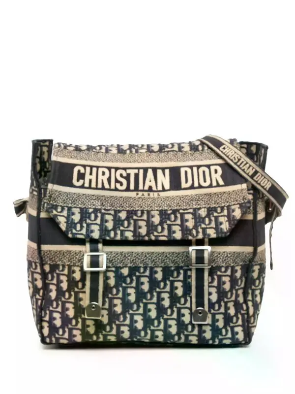 Dior 2018 Medium Oblique Embroidered Canvas Diorcamp Messenger Bag Crossbody Bag