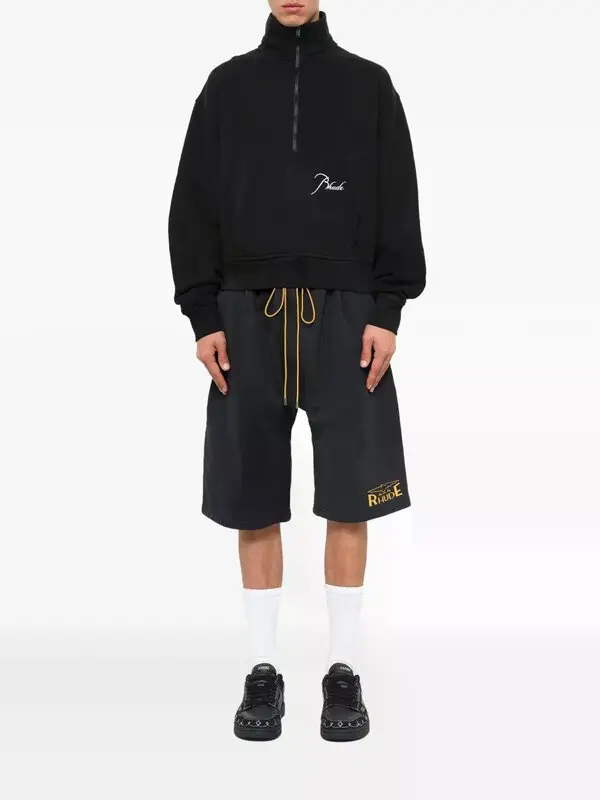 Rhude Logo-embroidered Half-zip Sweatshirt