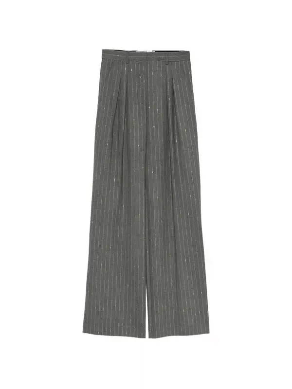 SIMONA CORSELLINI Pinstripe-pattern Pleated Trousers