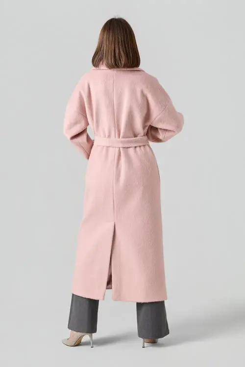 LE FAFO Wool Blend Wrap Coat