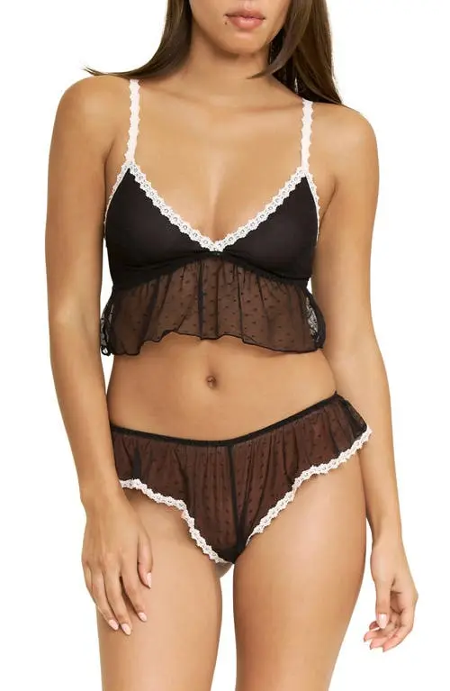 Honeydew Intimates Arisa Mesh Camisole & Thong Set - Black