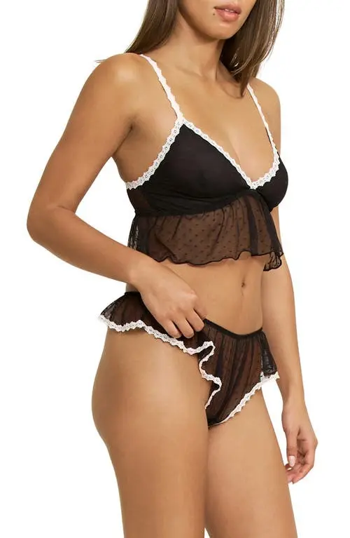 Honeydew Intimates Arisa Mesh Camisole & Thong Set - Black