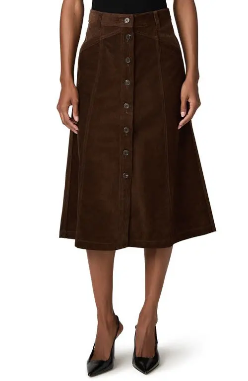 Paige Jahn Corduroy A-line Midi Skirt - Hickory