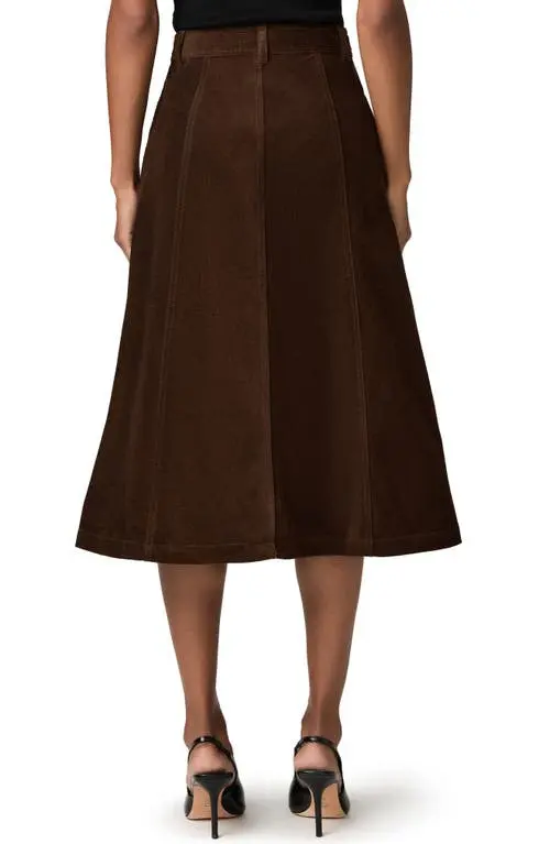 Paige Jahn Corduroy A-line Midi Skirt
