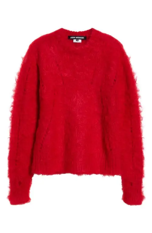 Junya Watanabe Mohair & Wool Blend Crewneck Sweater