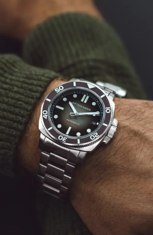 SPINNAKER Hull Diver Automatic Bracelet Watch - Brown