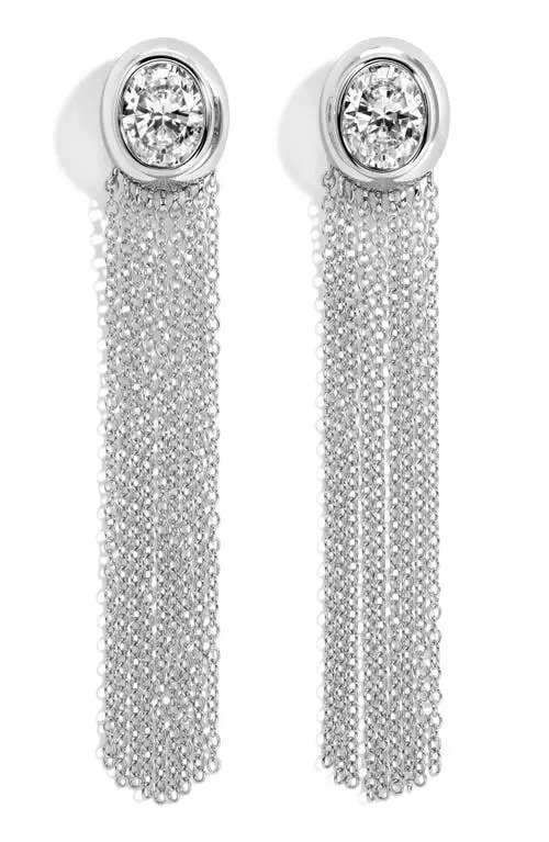 Lili Claspe Paloma Fringe Drop Earrings - Silver