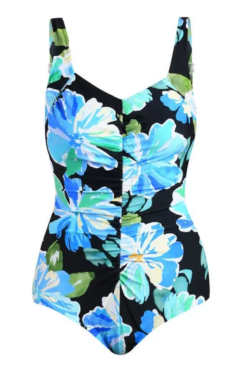 MAXINE OF HOLLYWOOD Belize Breeze Ruched One-piece Swimsuit