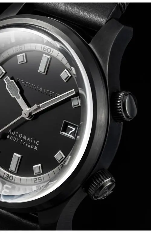SPINNAKER Bradner Automatic Leather Strap Watch