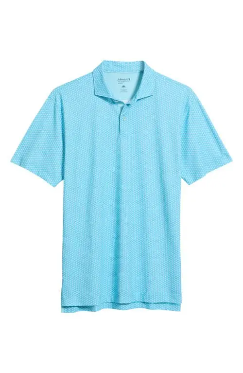 Johnnie-o Amelia Flower Performance Mesh Polo - Caicos