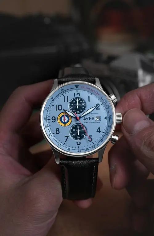 AVI-8 Hawker Hurricane Classic Chronograph Watch - Grey