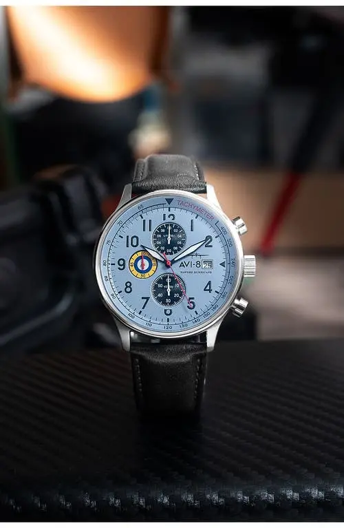AVI-8 Hawker Hurricane Classic Chronograph Watch - Grey