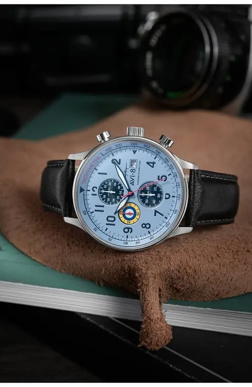 AVI-8 Hawker Hurricane Classic Chronograph Watch - Grey