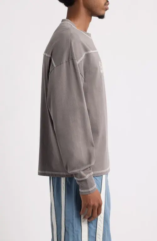 ELWOOD Contrast Graphic Long Sleeve T-shirt - Grey