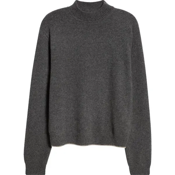 Jacquemus La Maille Cachemire Mock Neck Cashmere Sweater - Grey