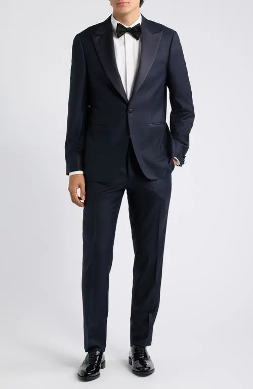 Canali Capri Peak Lapel Wool Blend Tuxedo