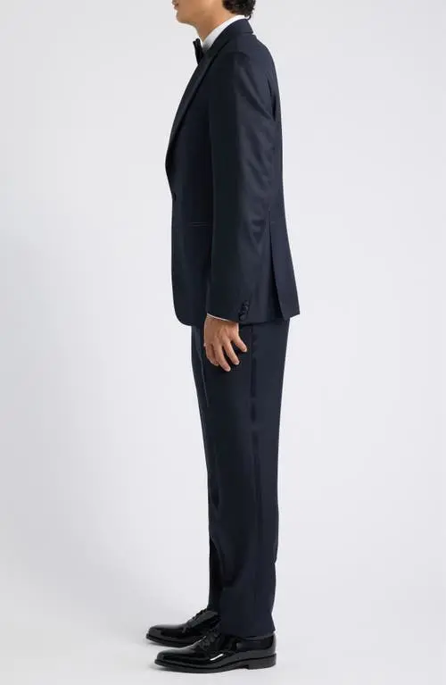 Canali Capri Peak Lapel Wool Blend Tuxedo