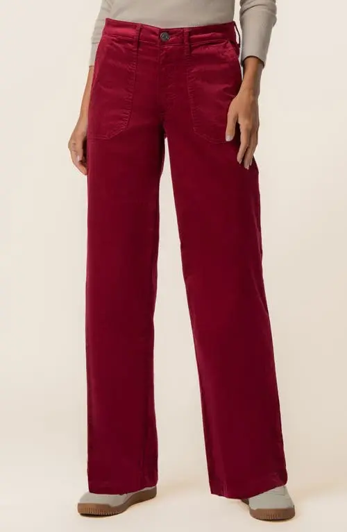 Kut From The Kloth Jodi High Waist Straight Leg Velveteen Pants - Fuchsia