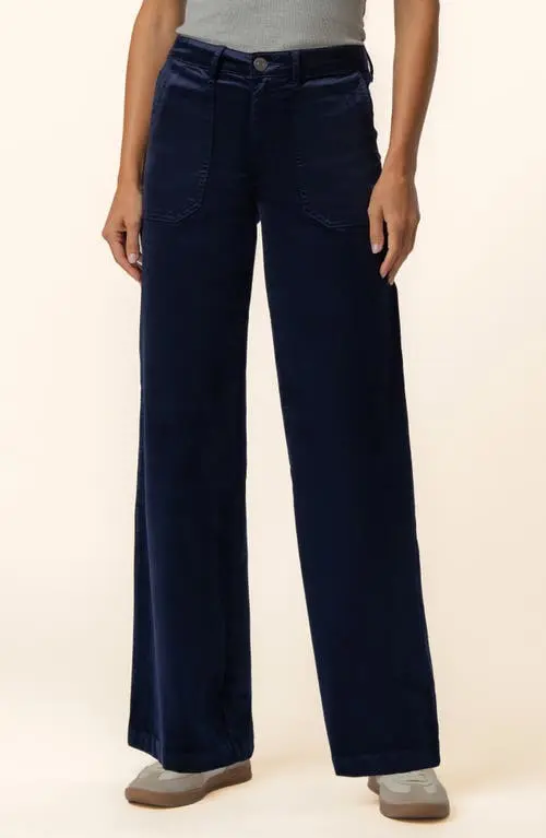 Kut From The Kloth Jodi High Waist Straight Leg Velveteen Pants - Midnight