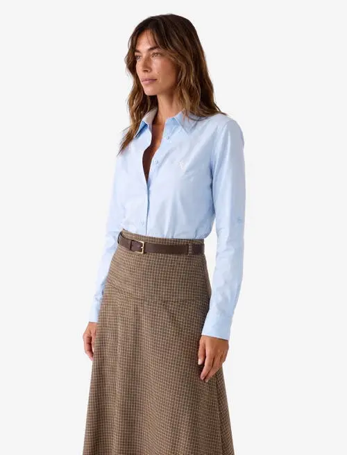 Koton Cotton Slim Fit Long Sleeve Poplin Shirt