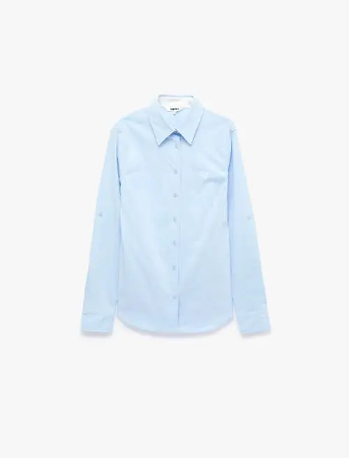 Koton Cotton Slim Fit Long Sleeve Poplin Shirt
