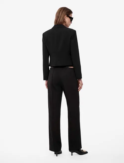 Koton High Rise Cut-out Detail Tailored Trousers